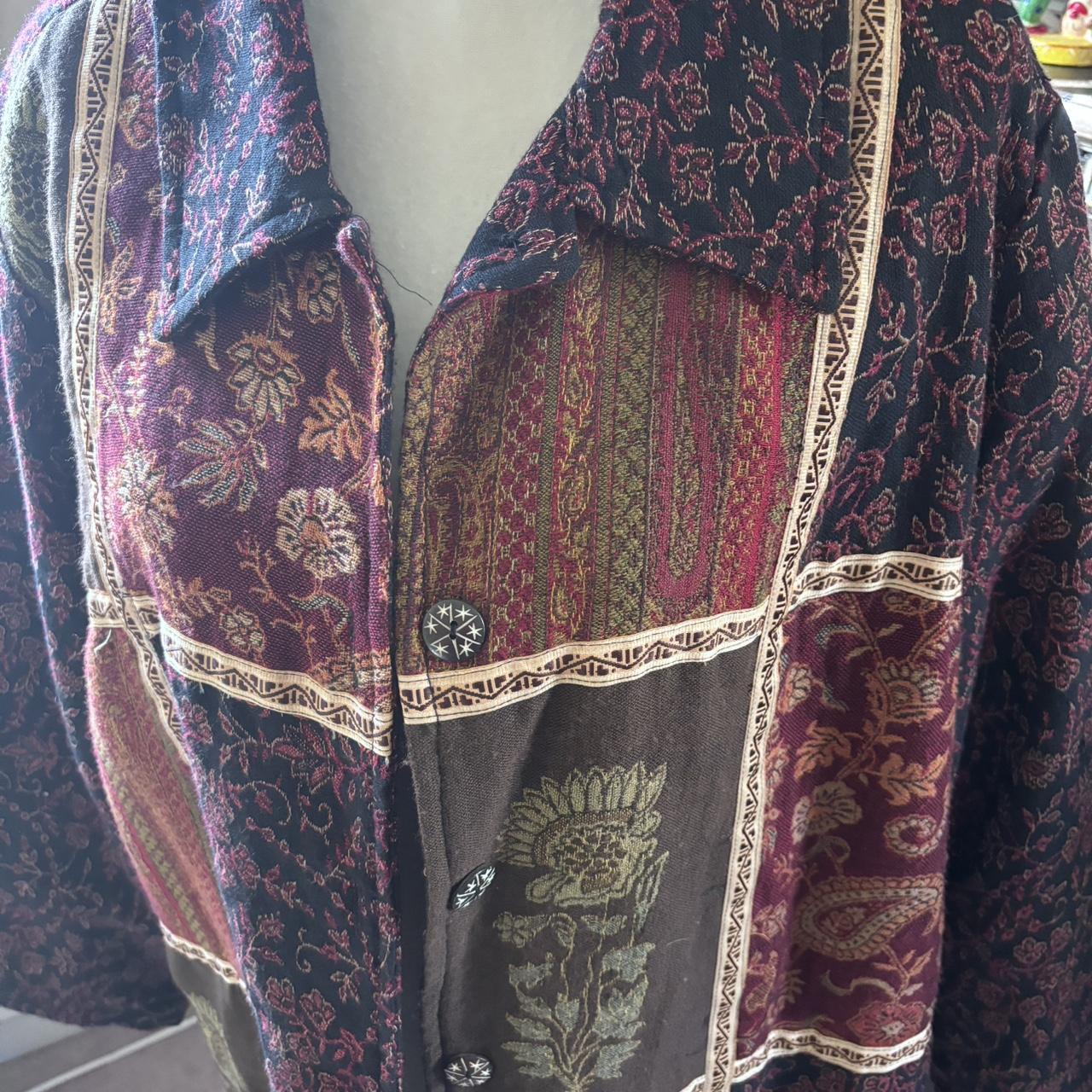 Vintage white stag patchwork coat Size L/XL DM if... - Depop