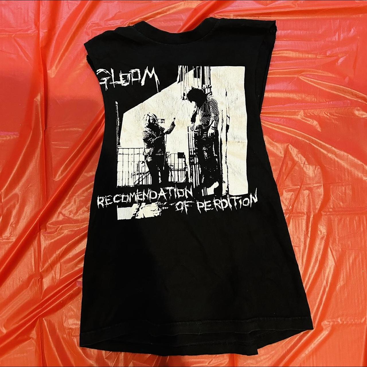 Gloom band shirt sleeves cut off #punk #metalpunk... - Depop