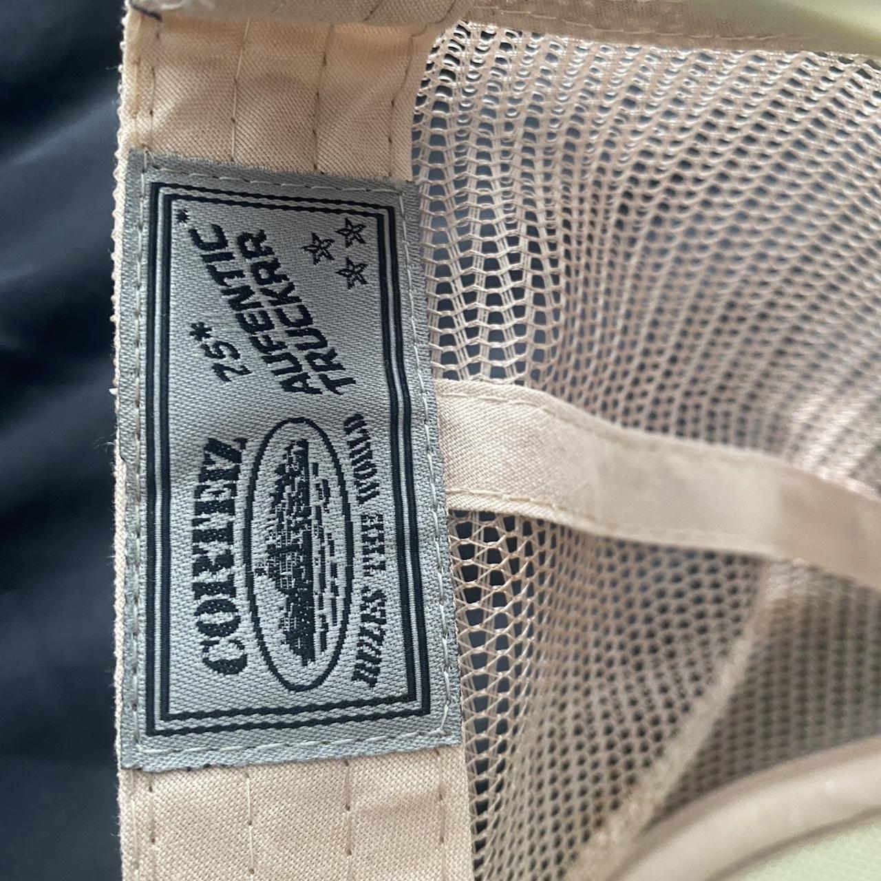 Tan corteiz trucker hat Colour has bled into top of... - Depop