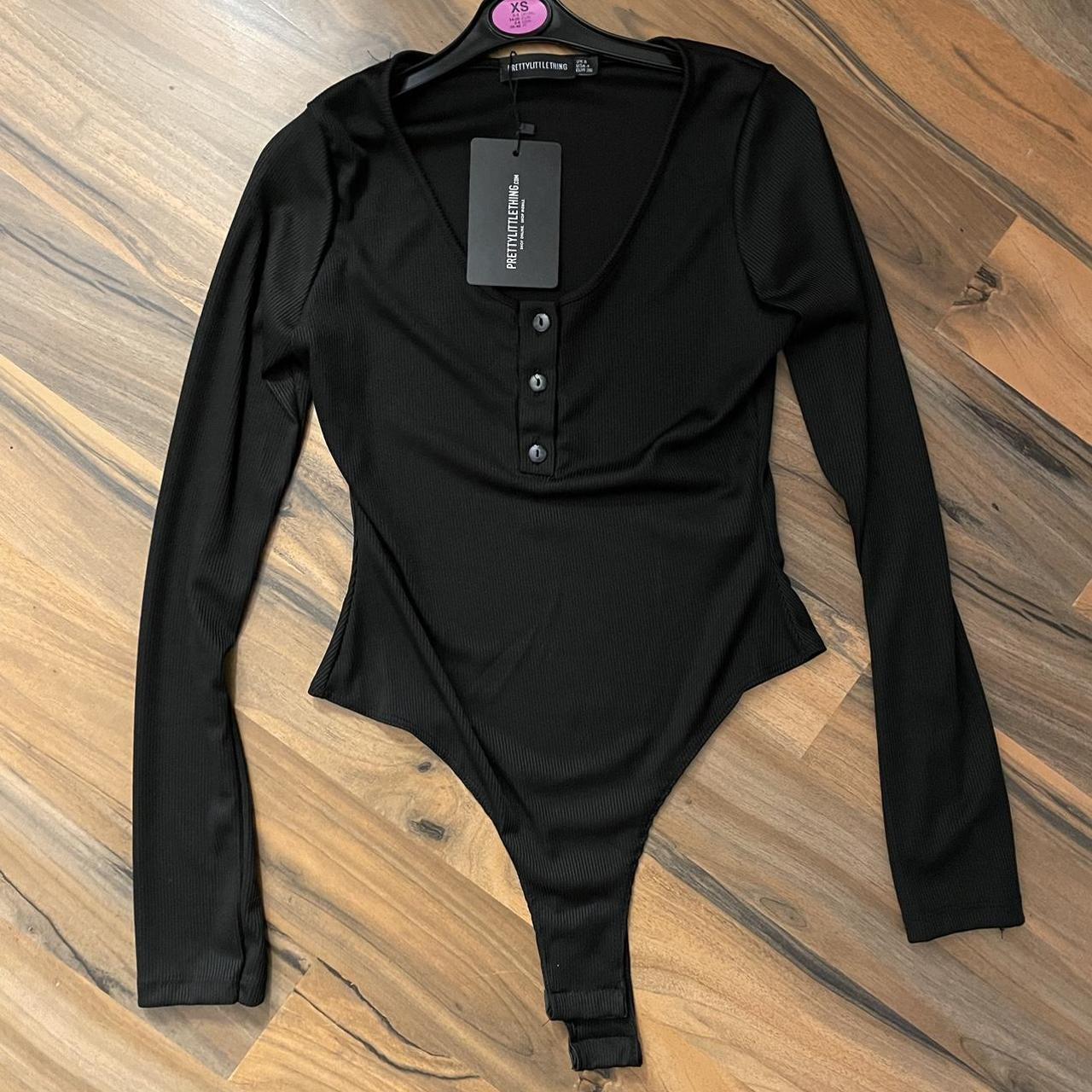 PLT black rubber bodysuit Never worn Size 8 Is a bit... - Depop