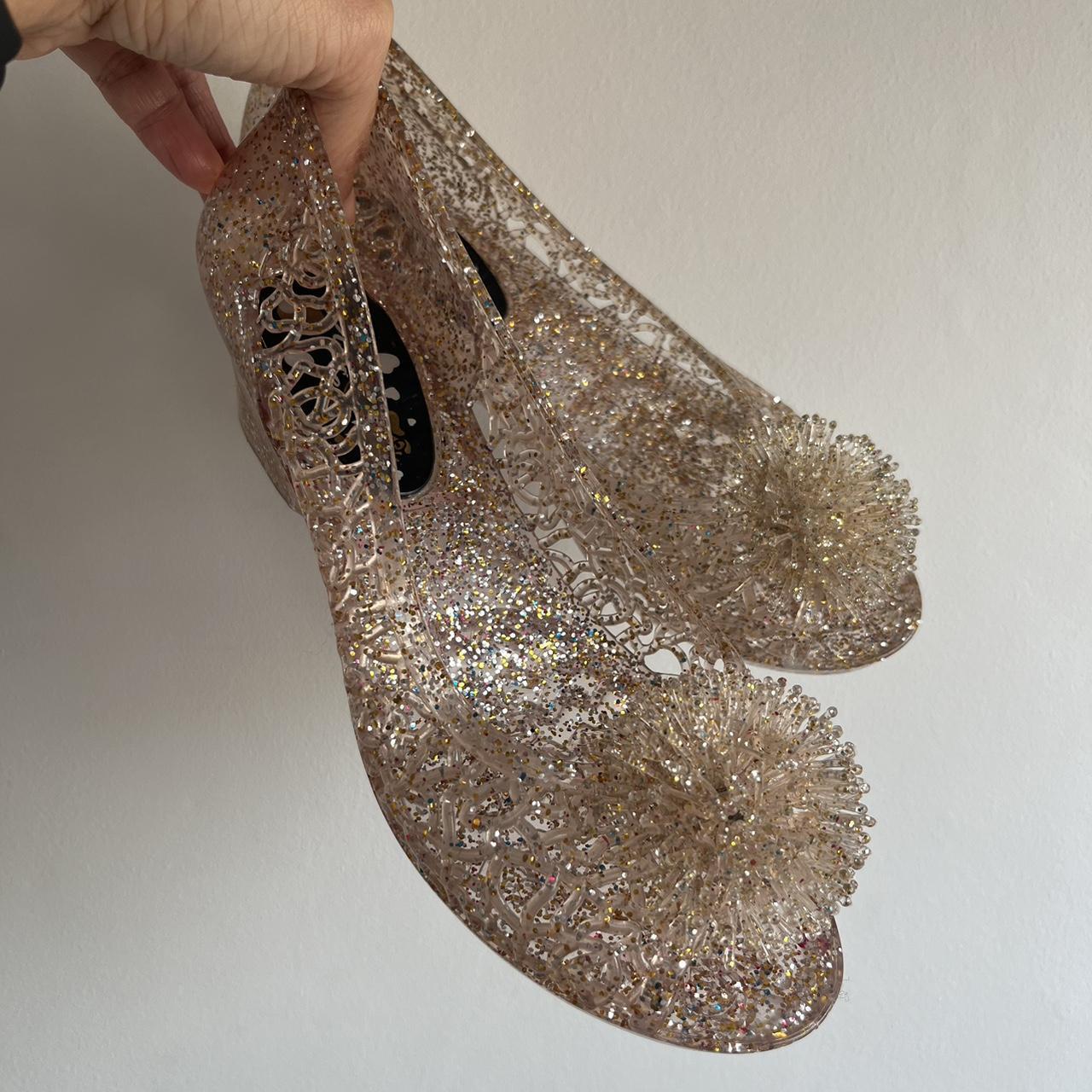 Heeled pink jelly shoe Complete with jelly... - Depop