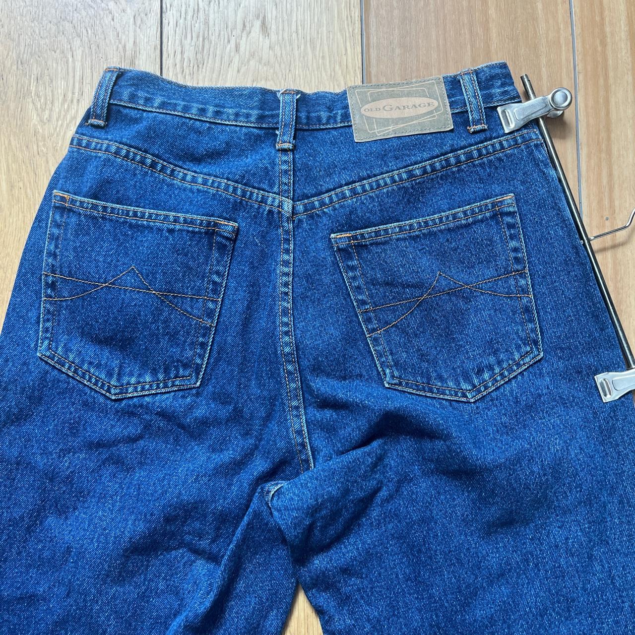 Old garage vintage blue denim jeans. High rise... - Depop