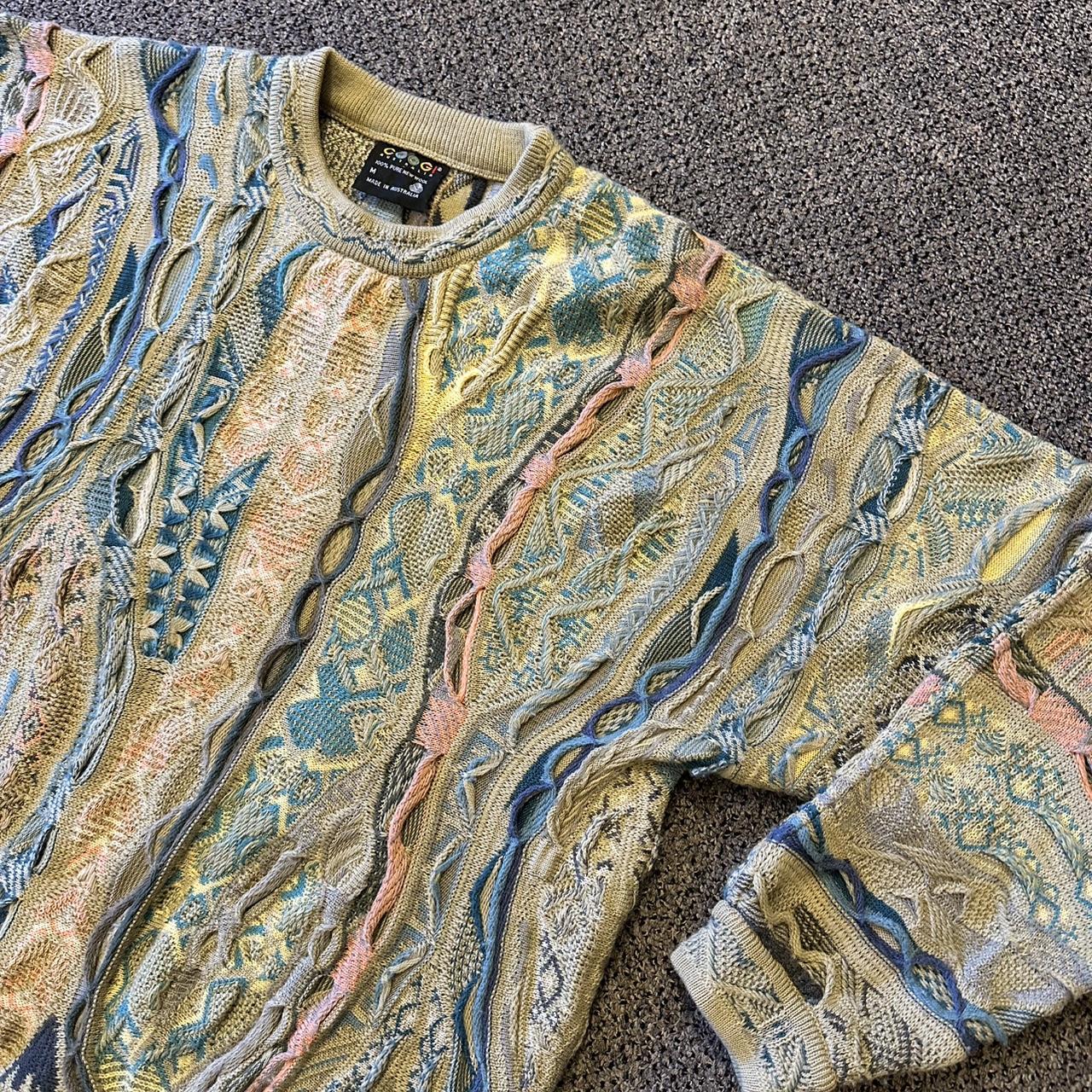 Authentic late 80s early 90s Vintage 3D knit Coogi... - Depop