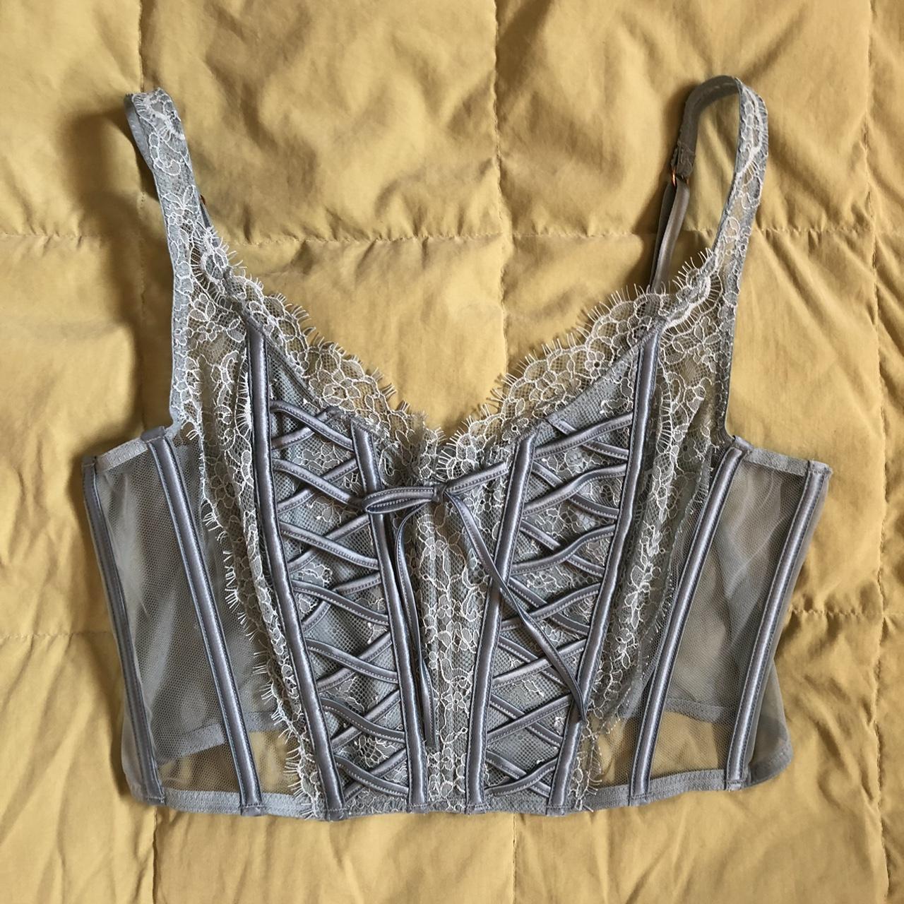Victoria’s secret sage green bustier top 🕊️ so cute... - Depop