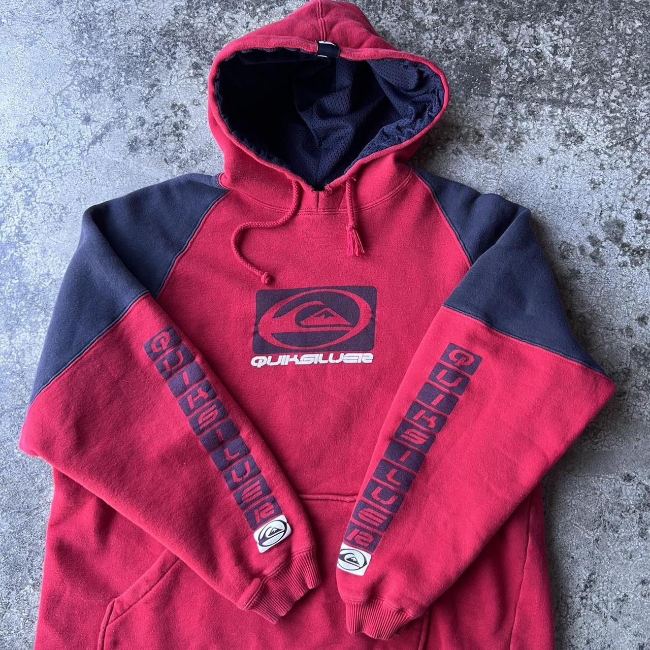 Vintage 90s QuickSilver Surf Skate Pullover Two Tone... - Depop