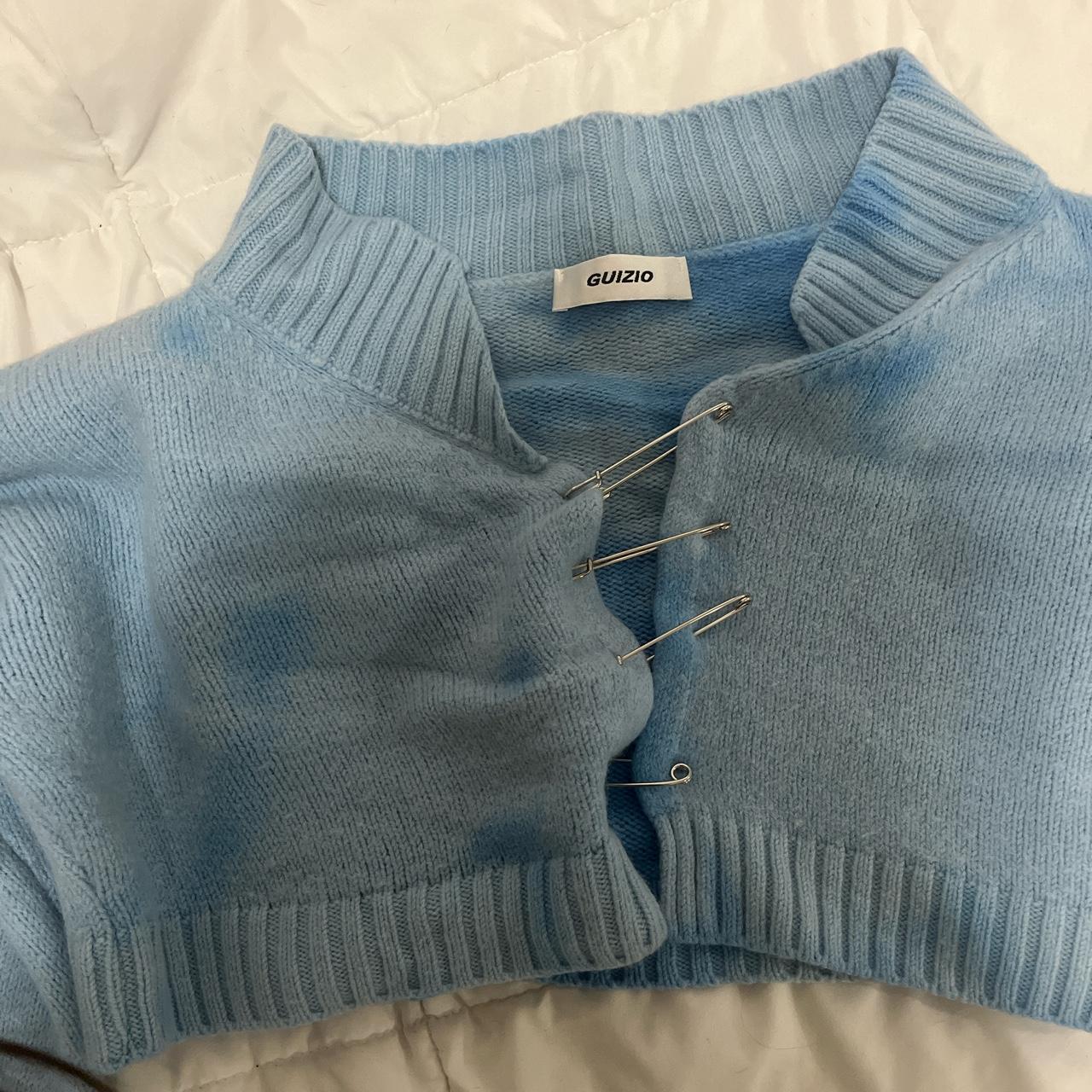 Danielle Guizio safety pin sweater. It shrunk a... | Depop