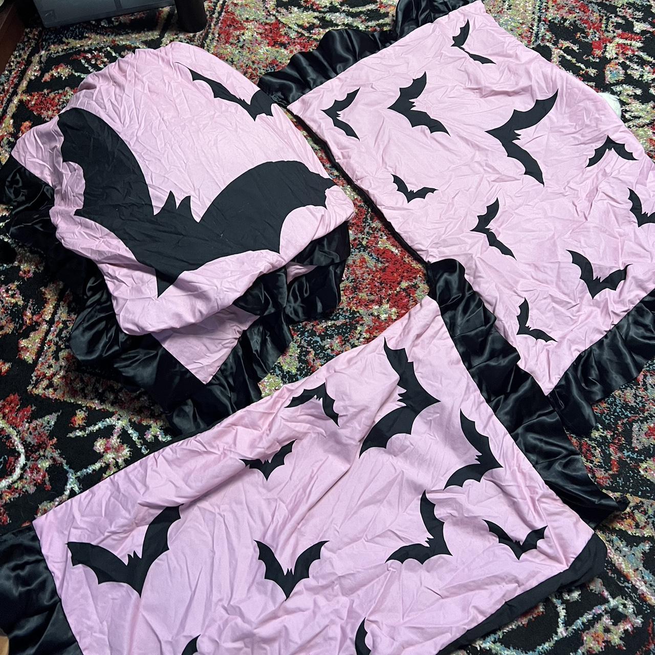Dolls kill pink bat duvet and pillow cases... - Depop