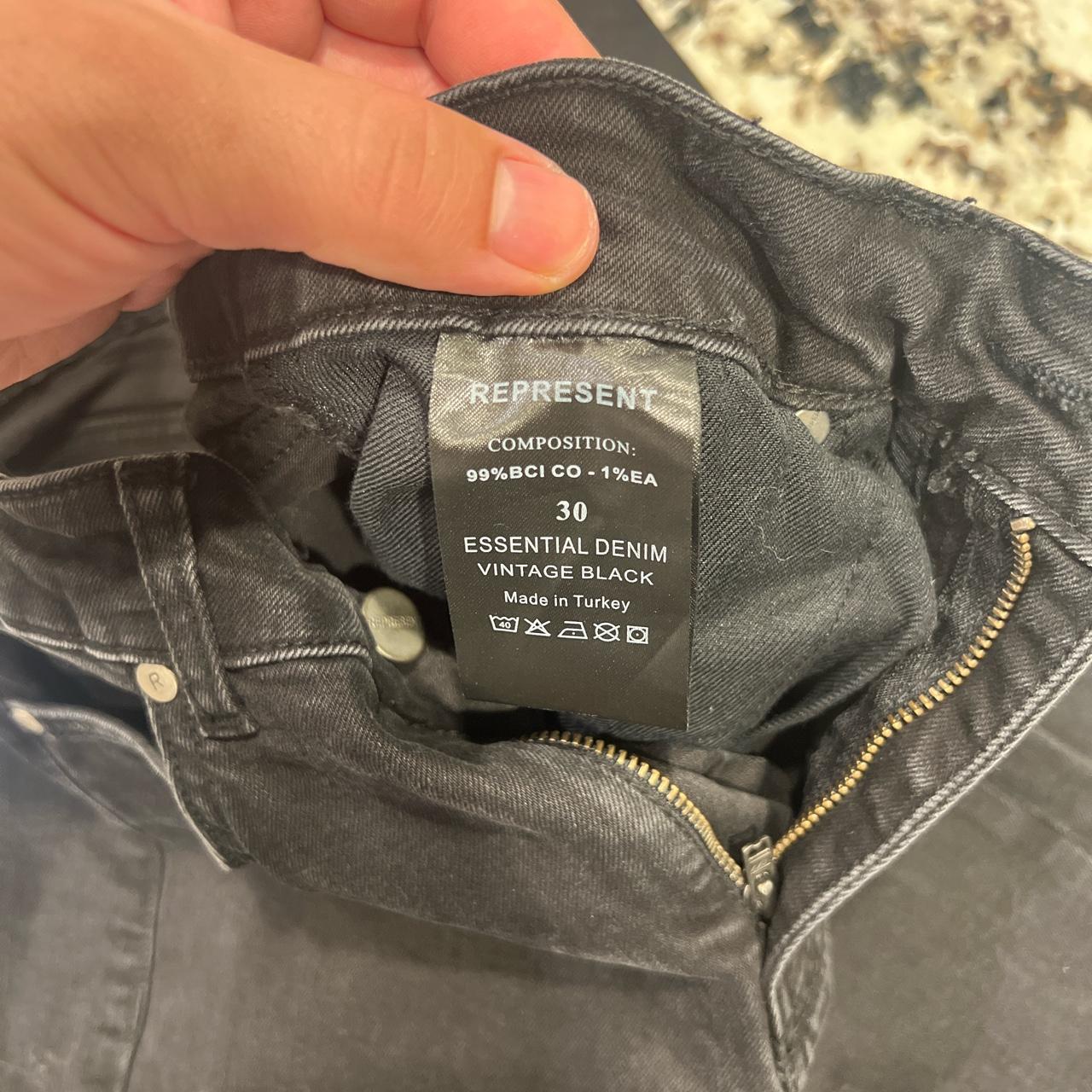 Represent Men's Black Jeans | Depop