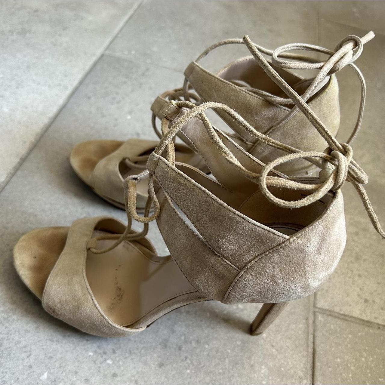 pelle moda size 8 vero cuoio tan suede heels has... - Depop