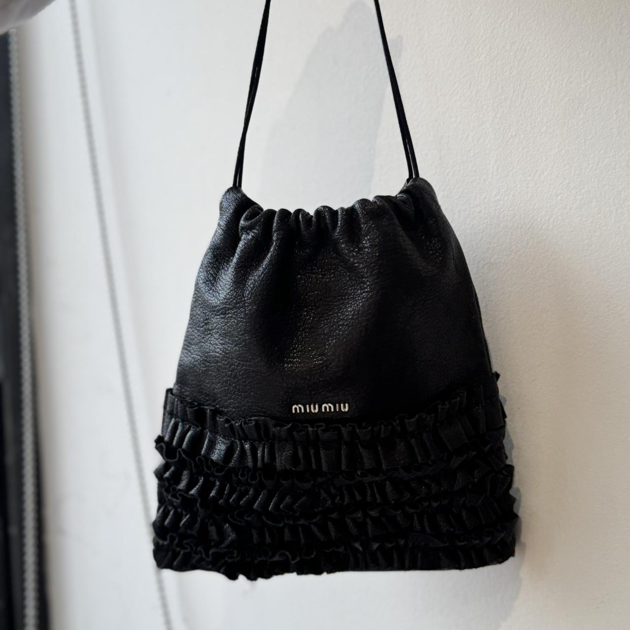 Adorable black Miu Miu draw string bag | Depop