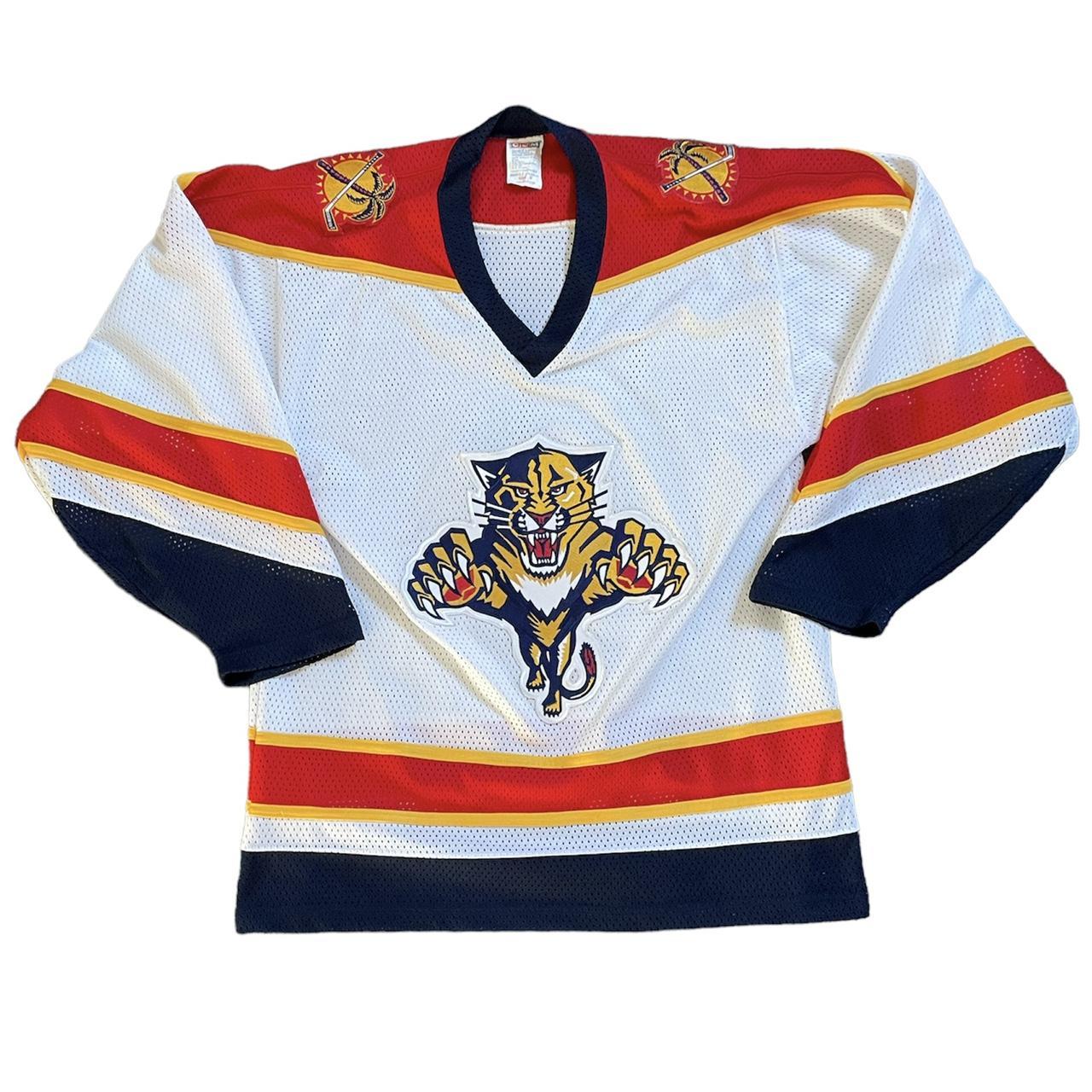 Vintage Florida Panthers Jersey Size Medium 90s... - Depop