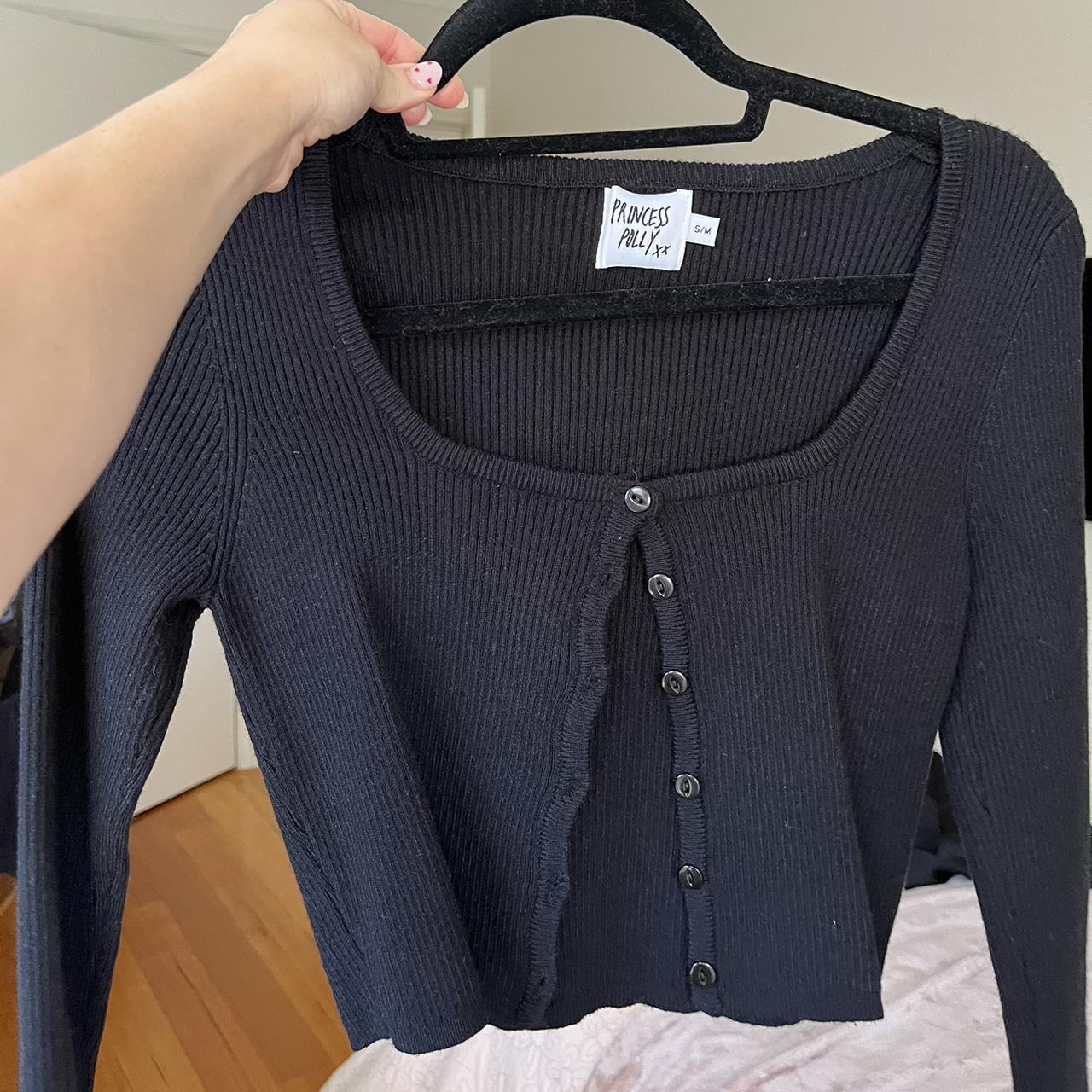 Princess Polly cropped cardigan/long sleeve top... - Depop