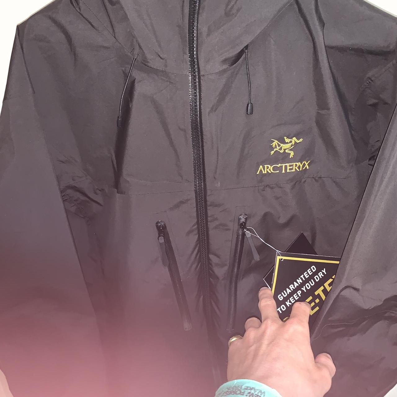 arc’teryx alpha sv brand new with tags black and... - Depop