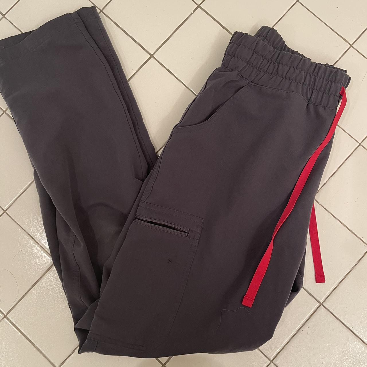 FIGS grey high waist scrub pants M #figs #scrubs... - Depop