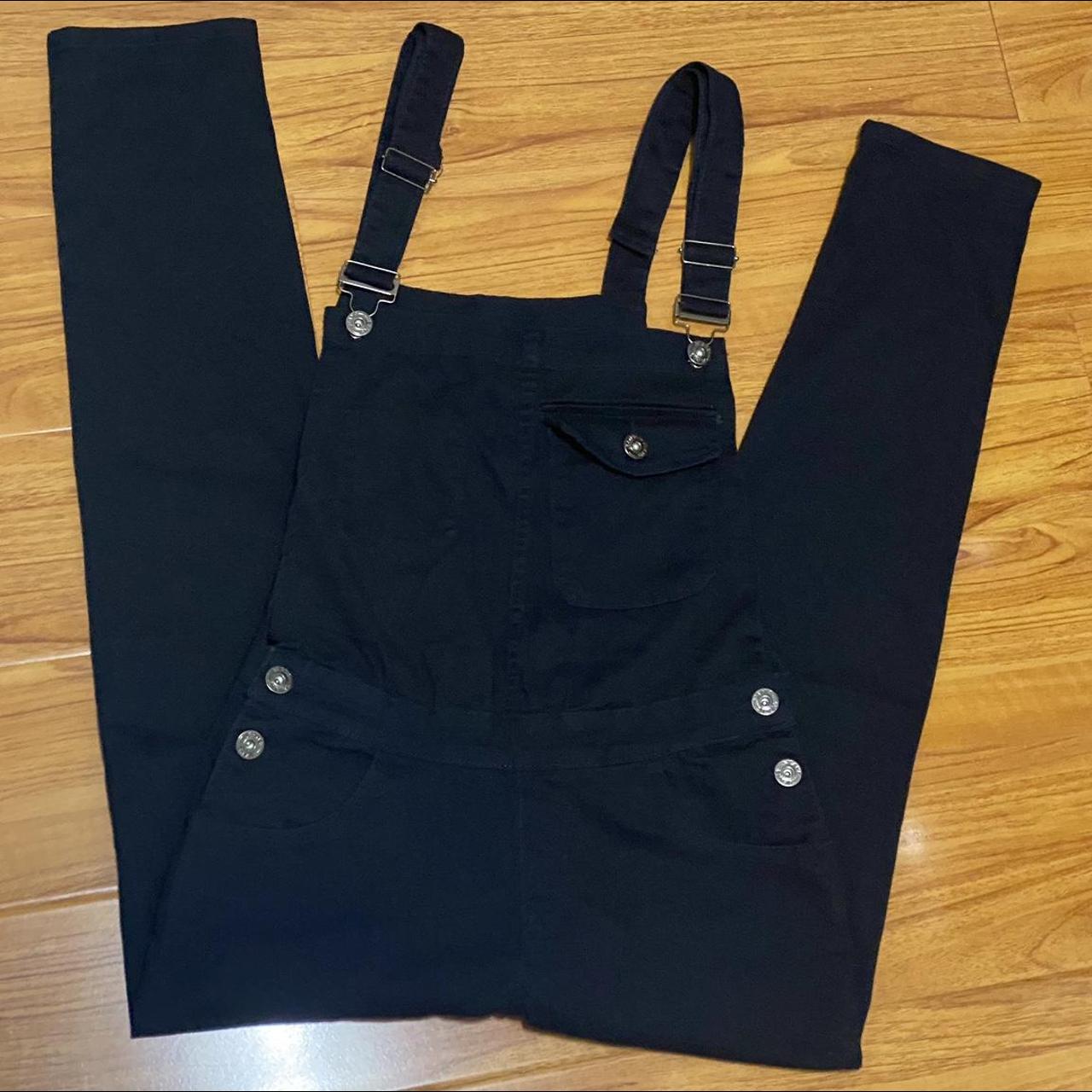 Black/Dark Navy Overalls Size Medium - fits like a... - Depop
