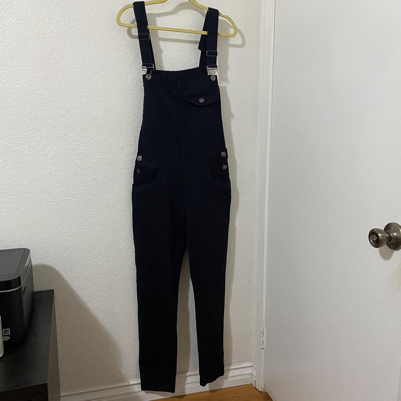 Black/Dark Navy Overalls Size Medium - fits like a... - Depop
