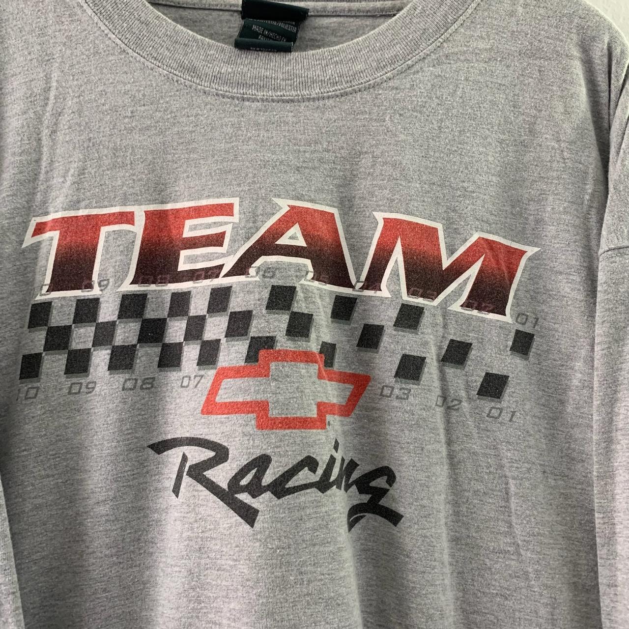 Vintage gray Team Racing long sleeve shirt l Size... - Depop