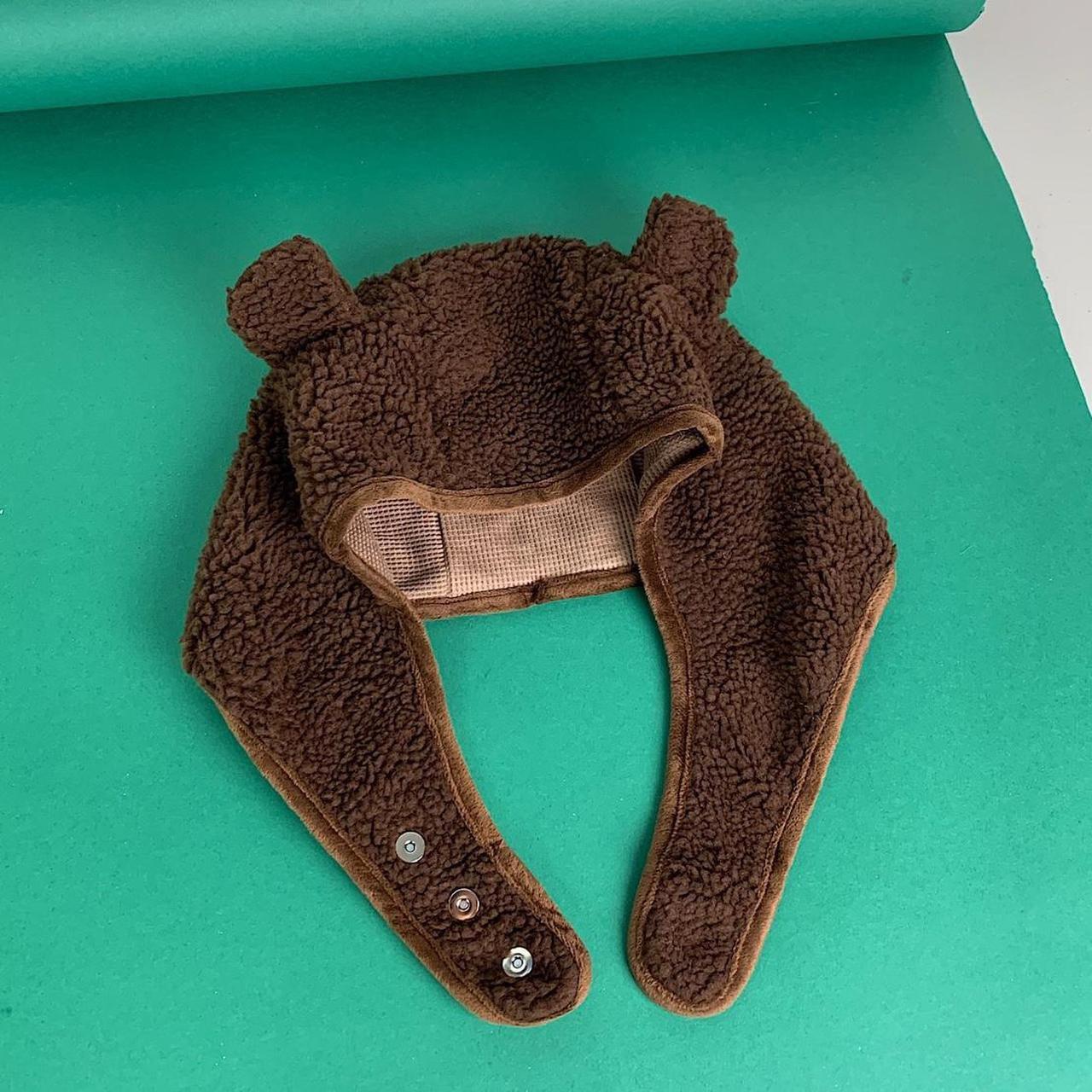 Essential vintage y2k style fuzzy teddy bear ear... - Depop