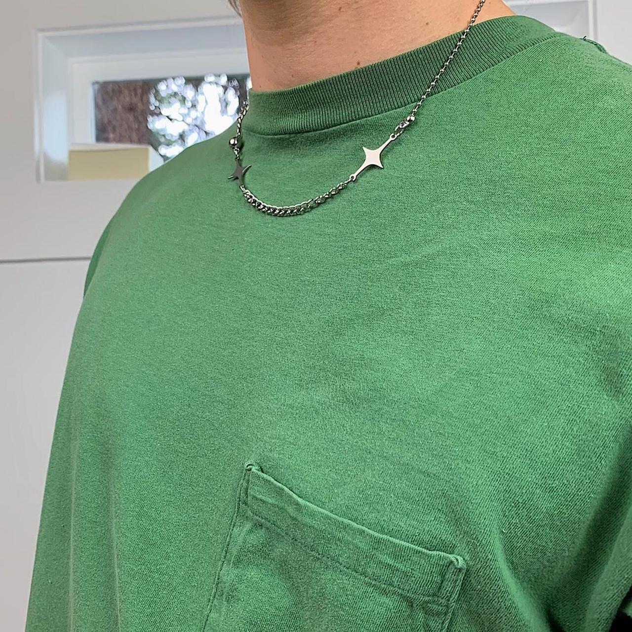 Y2k silver double start opium cyber punk style... - Depop