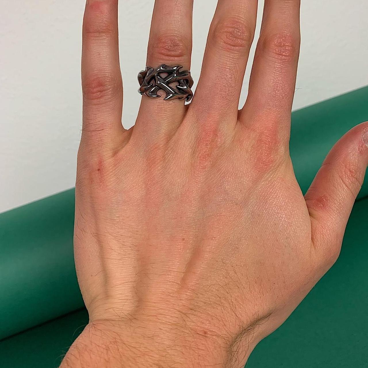 Y2k 2000s opium thorn silver sterling silver punk... - Depop