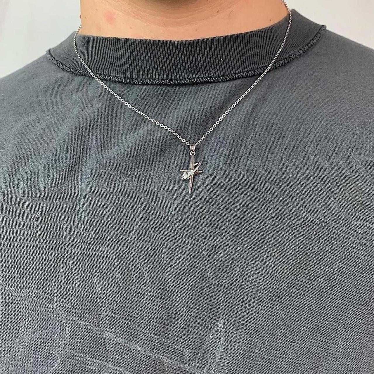 Y2k Cyber Grunge star ring with jewl style necklace.... - Depop