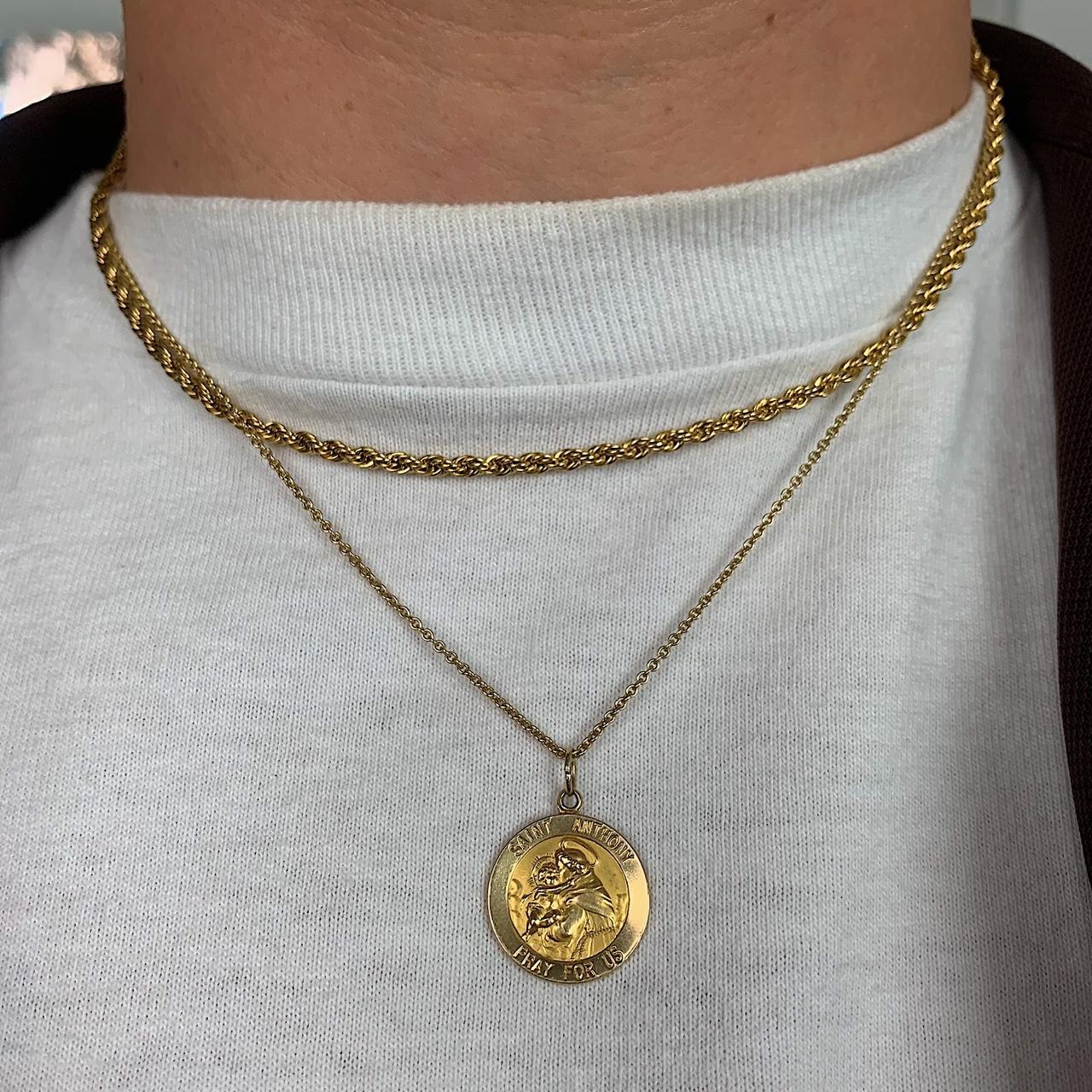 Y2k Vintage style Rope Chain Gold Plated Stainless... - Depop