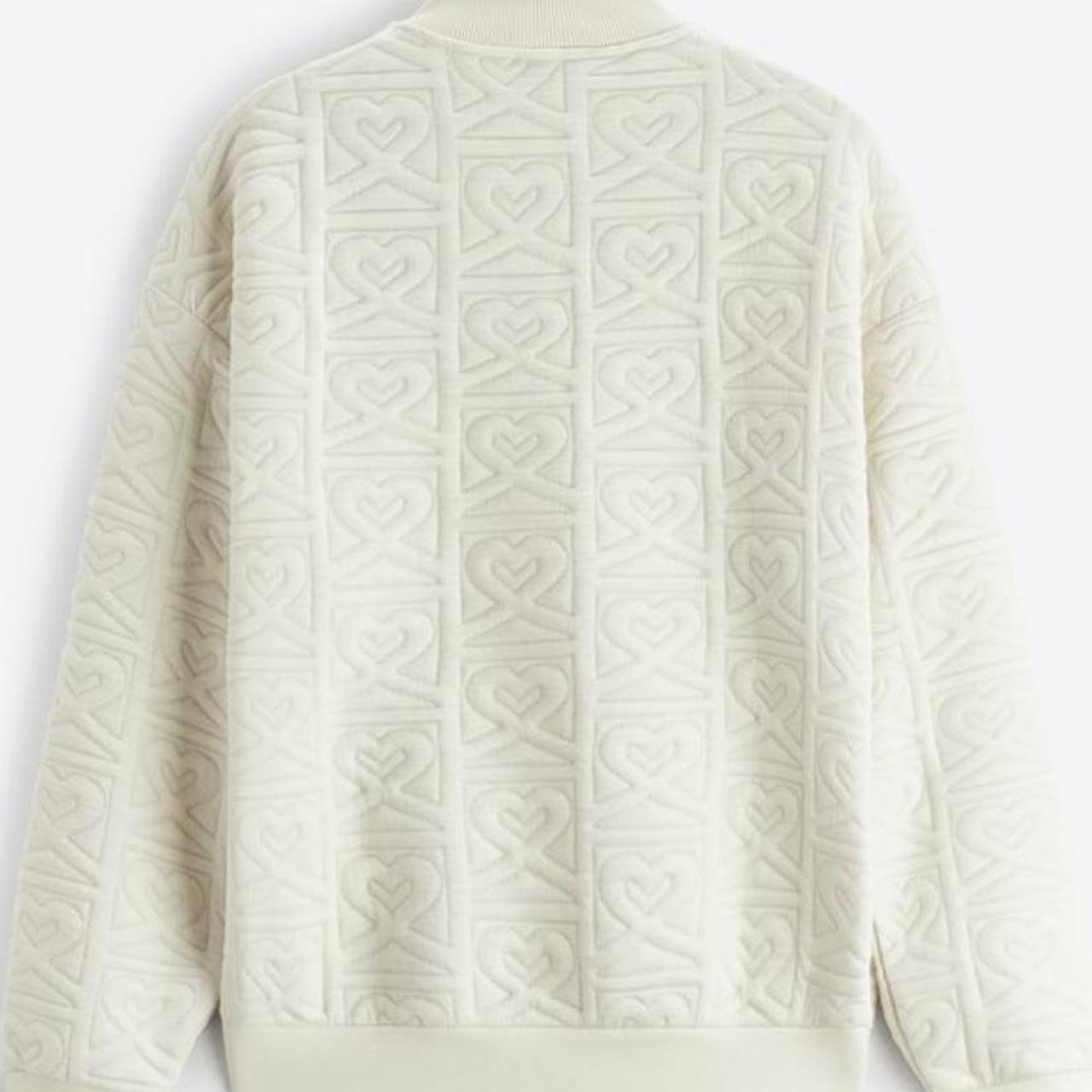 Zara quilted sweatshirt with HEART BRAND... - Depop