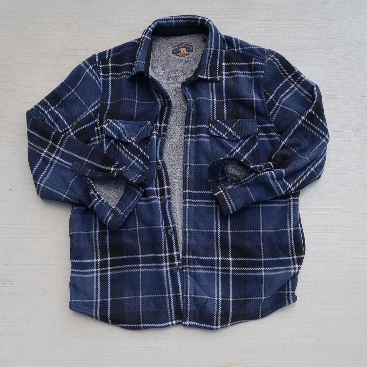 Vintage Freedom Foundry Fleece Lined Flannel Jacket... - Depop