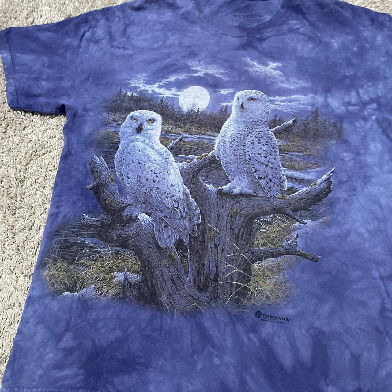 Vintage y2k The Mountain blue owl nature t-shirt - a... - Depop