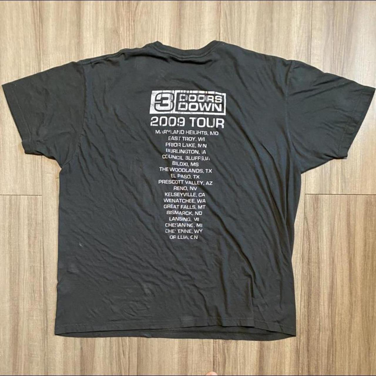 VINTAGE Y2K 2009 3 Doors Down Tour T Shirt. Rock... - Depop