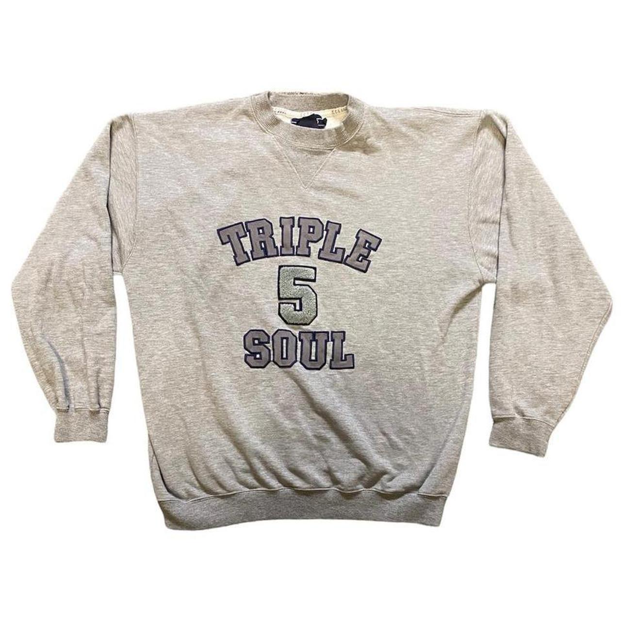 Vintage Triple Five Soul Crewneck Sweatshirt Grey... | Depop