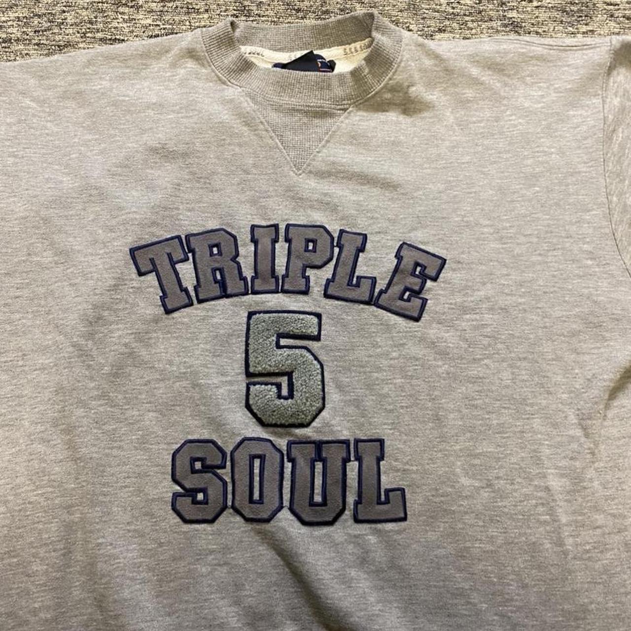 Vintage Triple Five Soul Crewneck Sweatshirt Grey... | Depop