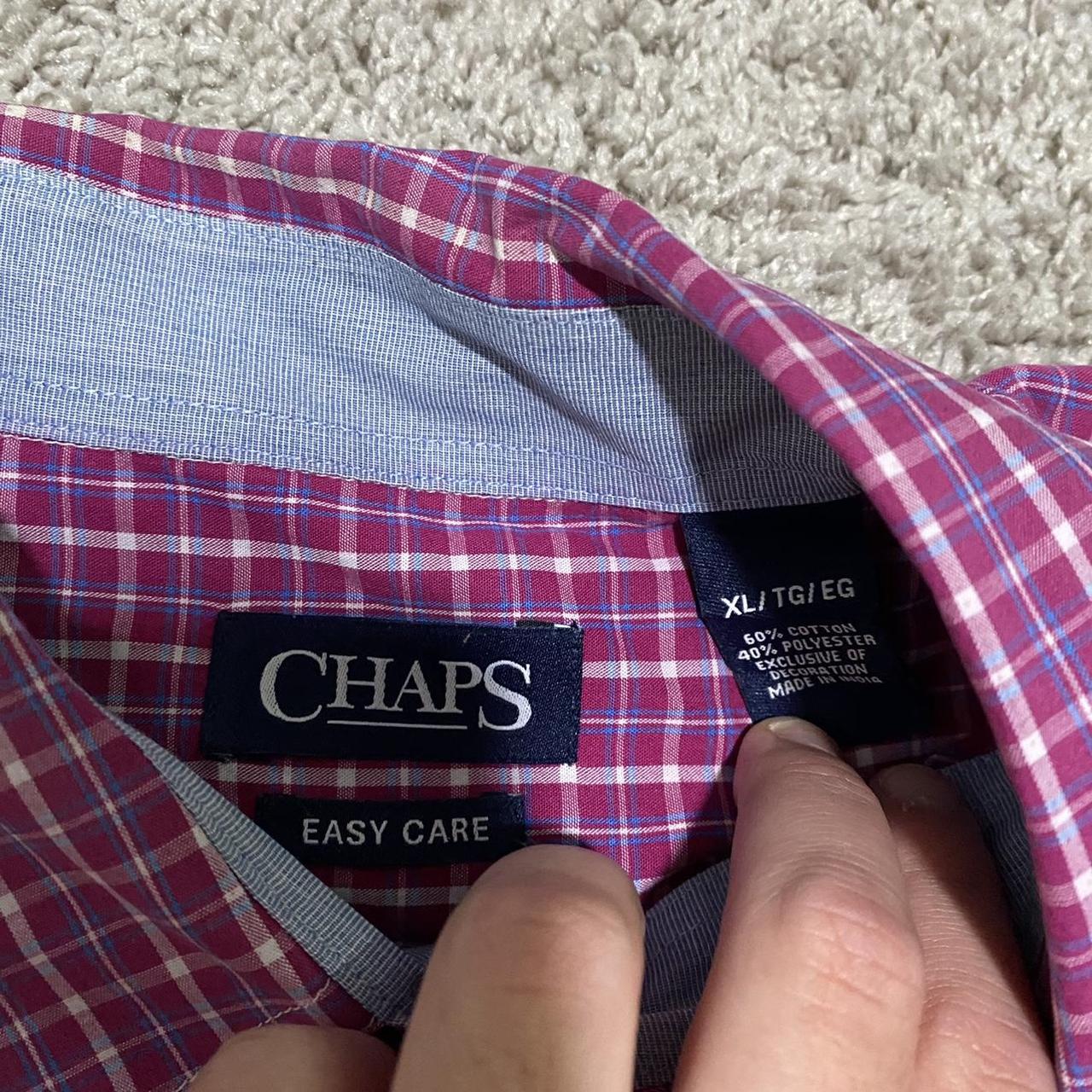 Vintage Chaps Ralph Lauren Purple and white plaid... | Depop