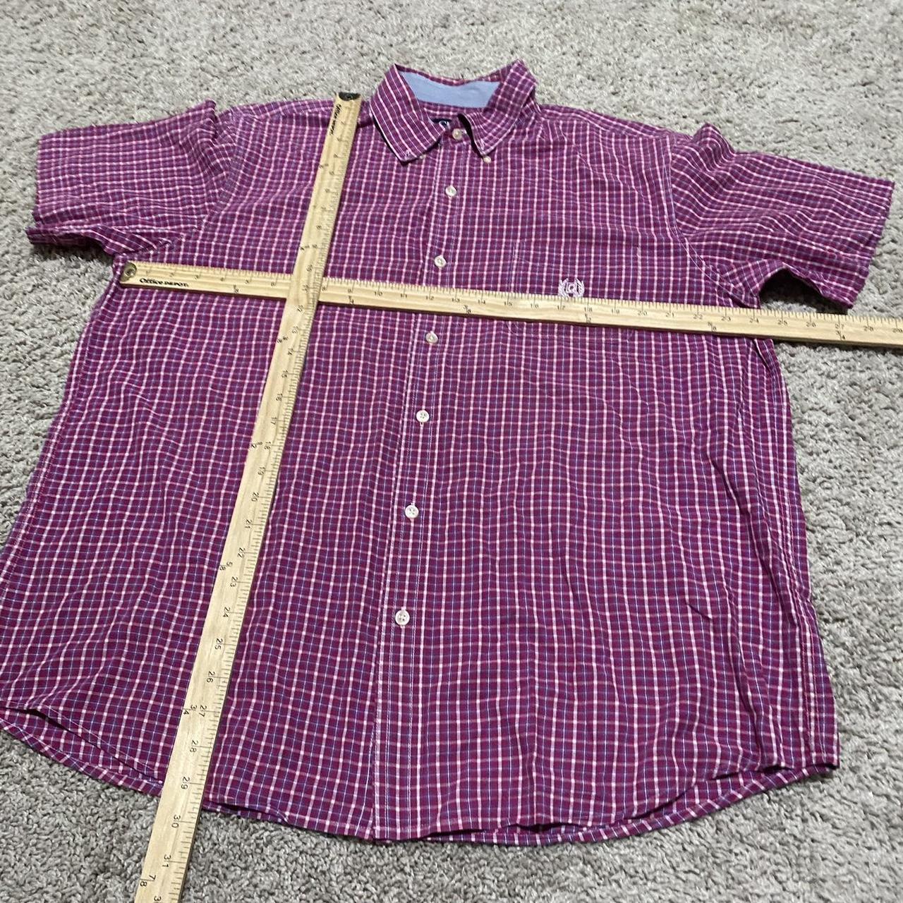 Vintage Chaps Ralph Lauren Purple and white plaid... | Depop