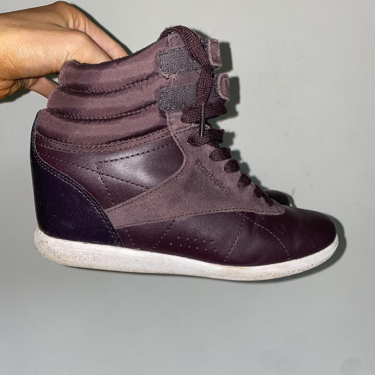 Reebok Freestyle High Top High Heel Sneaker Gorgeous... - Depop