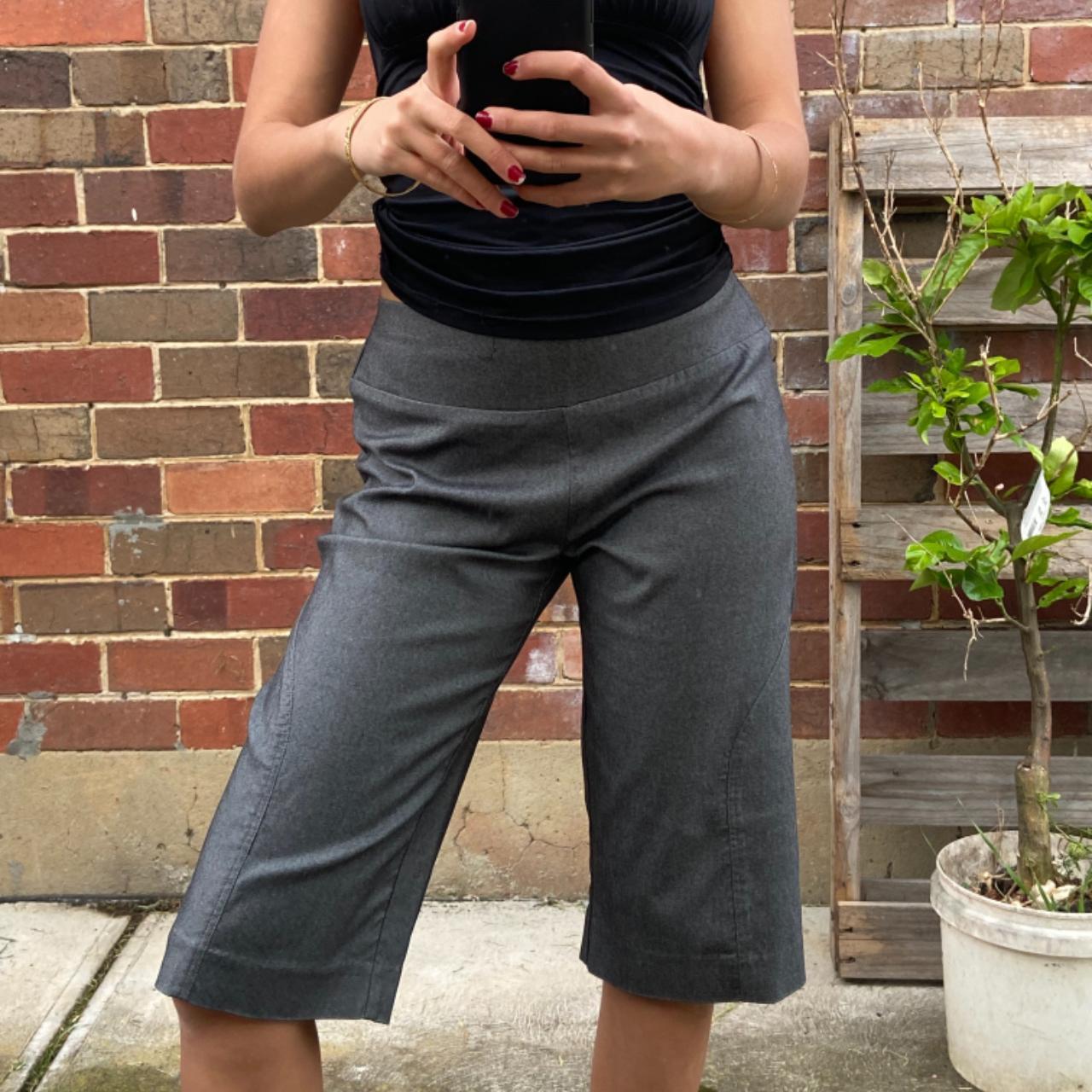 The most stunning grey pull up Capri pants Size... - Depop