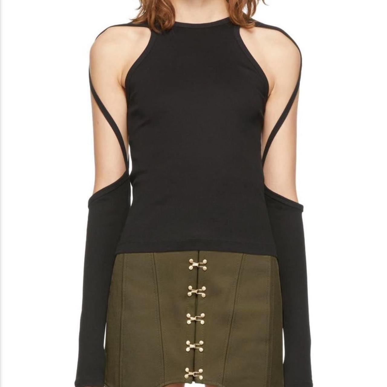 Dion Lee loop arm top in black! Worn once.... | Depop