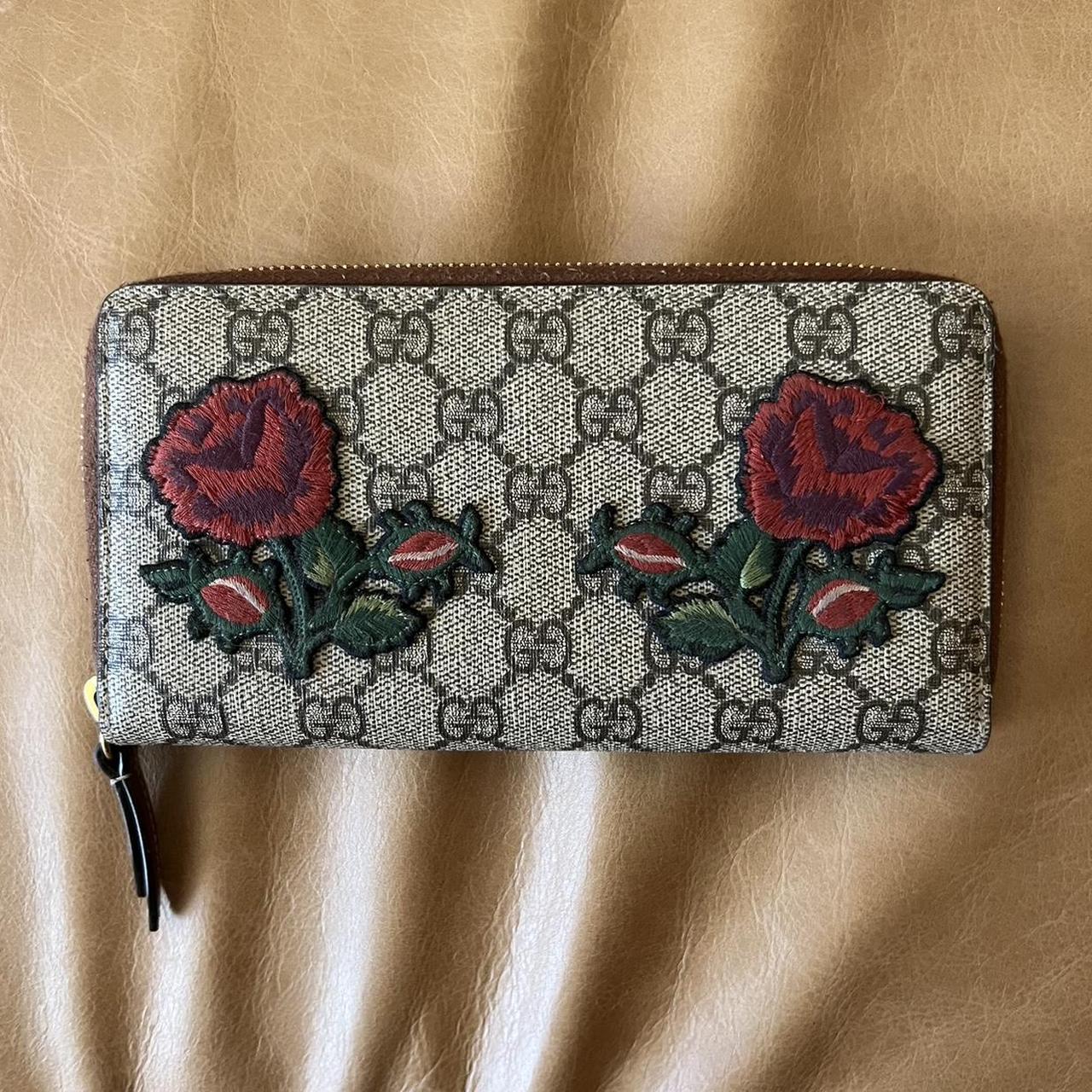Authentic Gucci embroidered pocket book / wallet /... - Depop