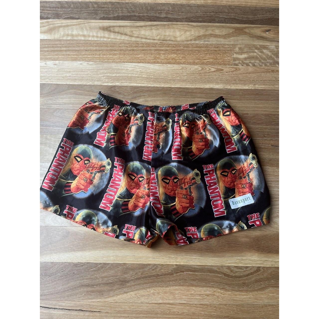 Davenport Phantom 90’s Satin Boxer Shorts Mens Size... - Depop