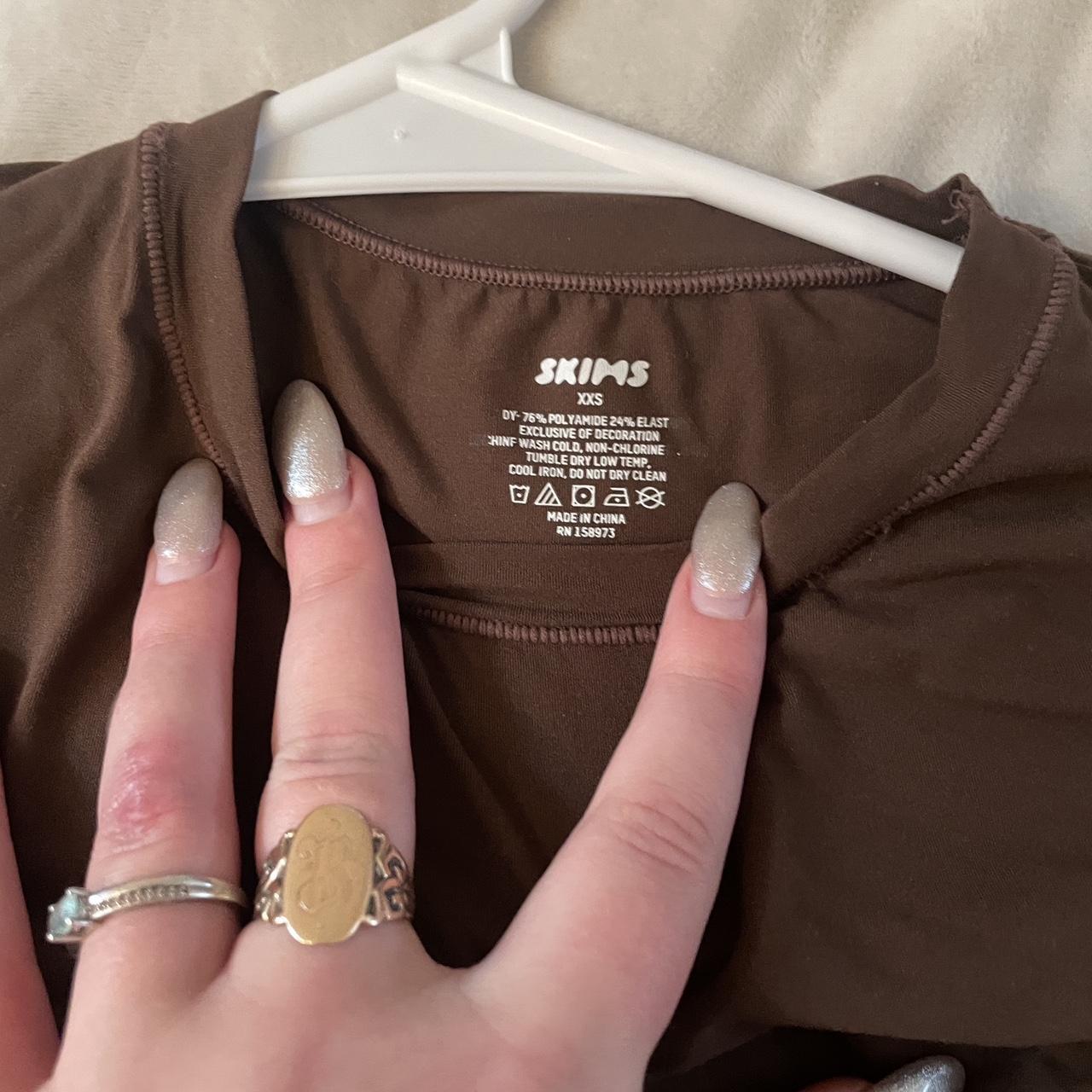 Skims Women's Brown Shirt | Depop