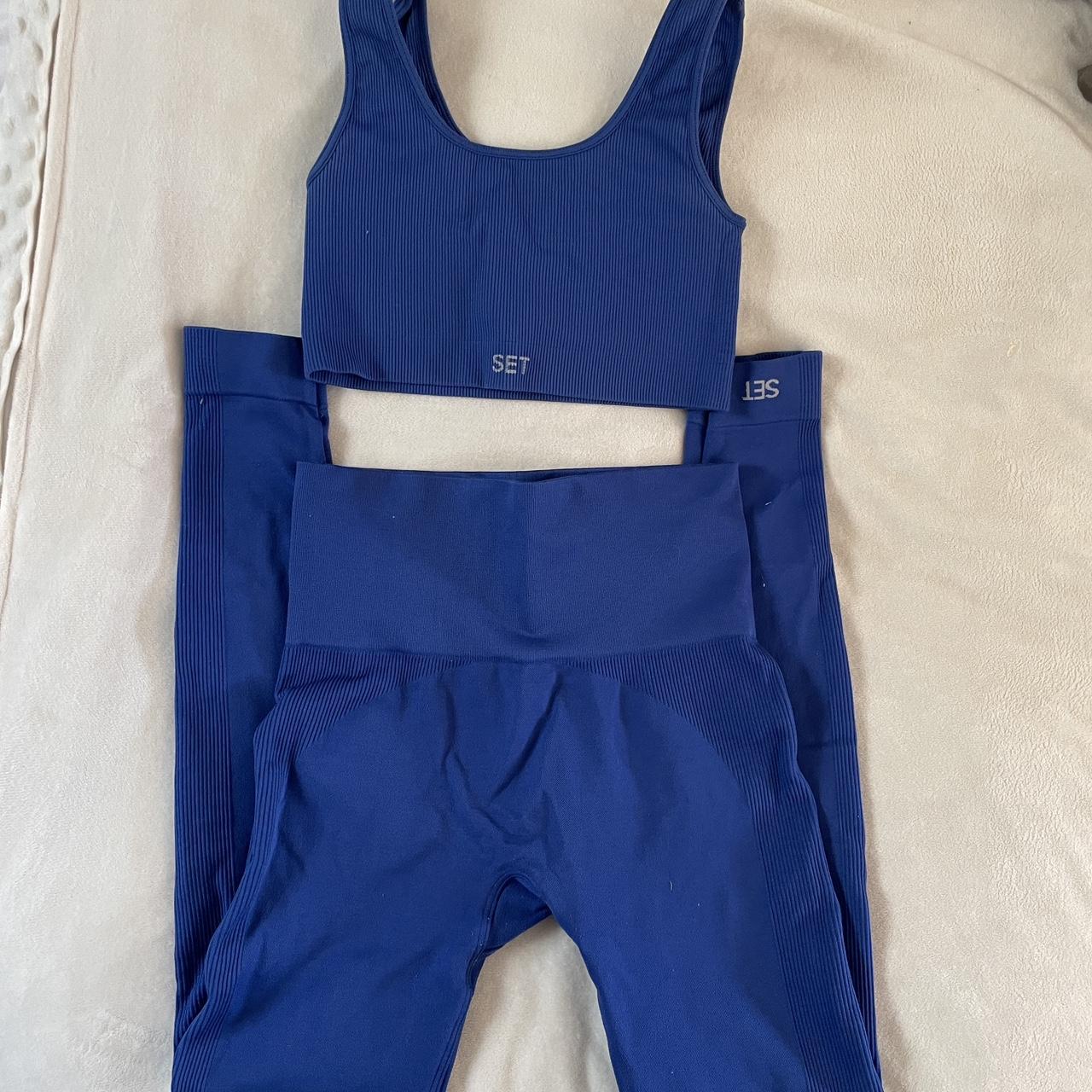 SET active royal blue workout set inside tags have... - Depop