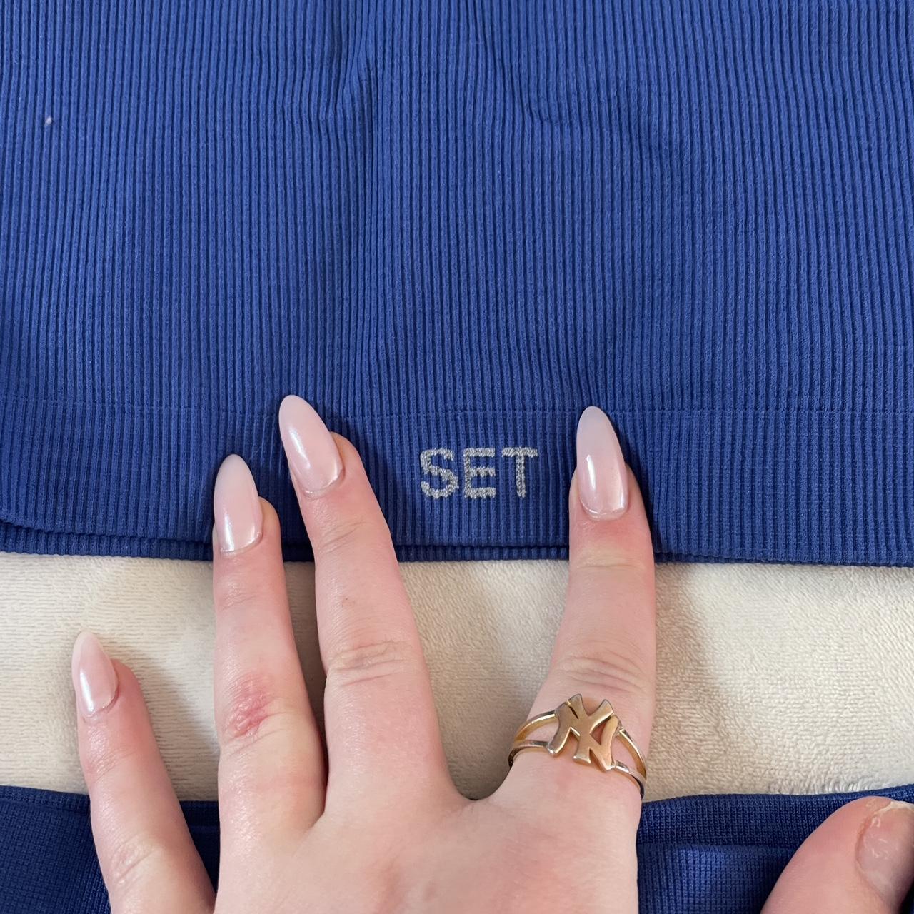 SET active royal blue workout set inside tags have... - Depop