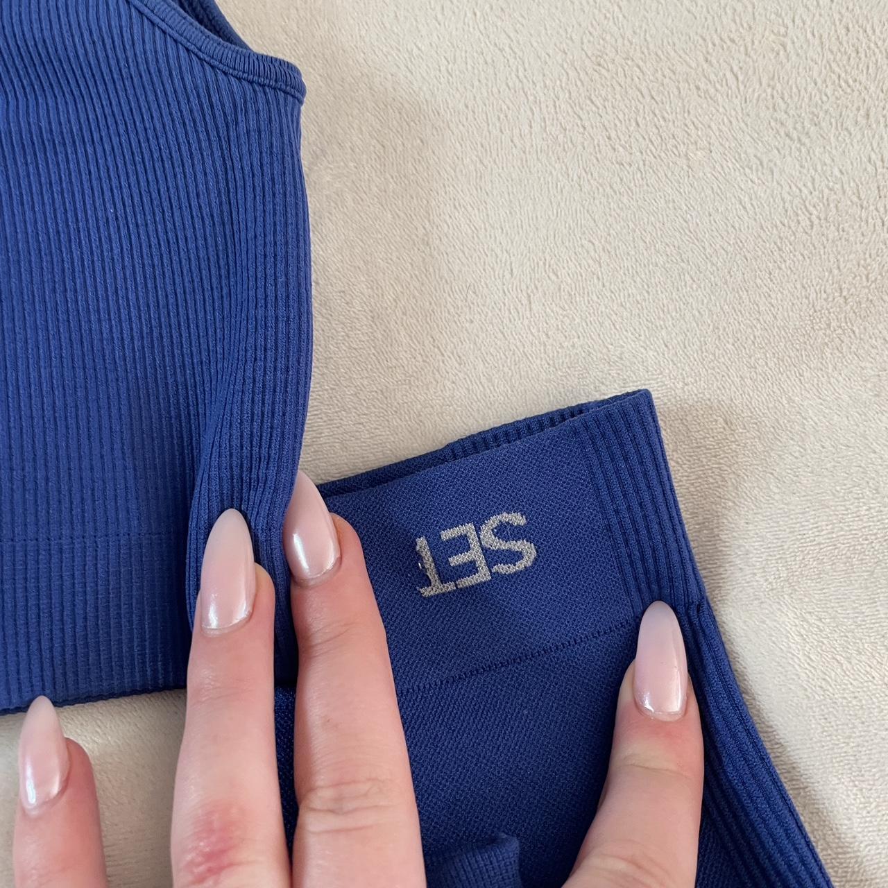 SET active royal blue workout set inside tags have... - Depop