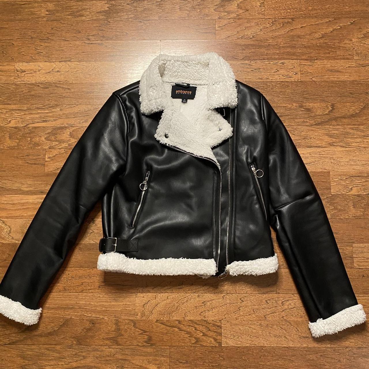 Literally the perfect leather feel jacket for... - Depop