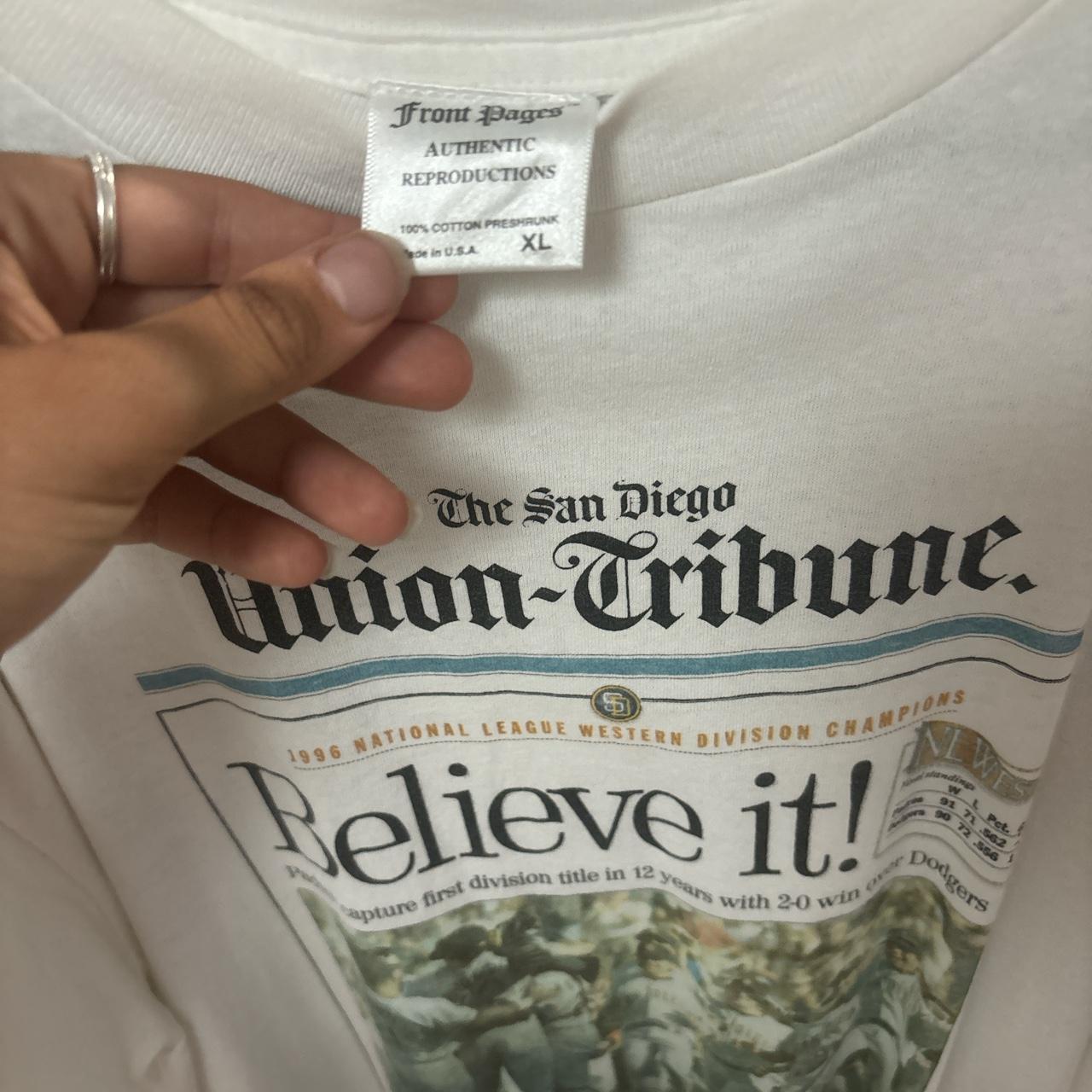 Vintage San Diego newspaper vintage printed tee Like... - Depop