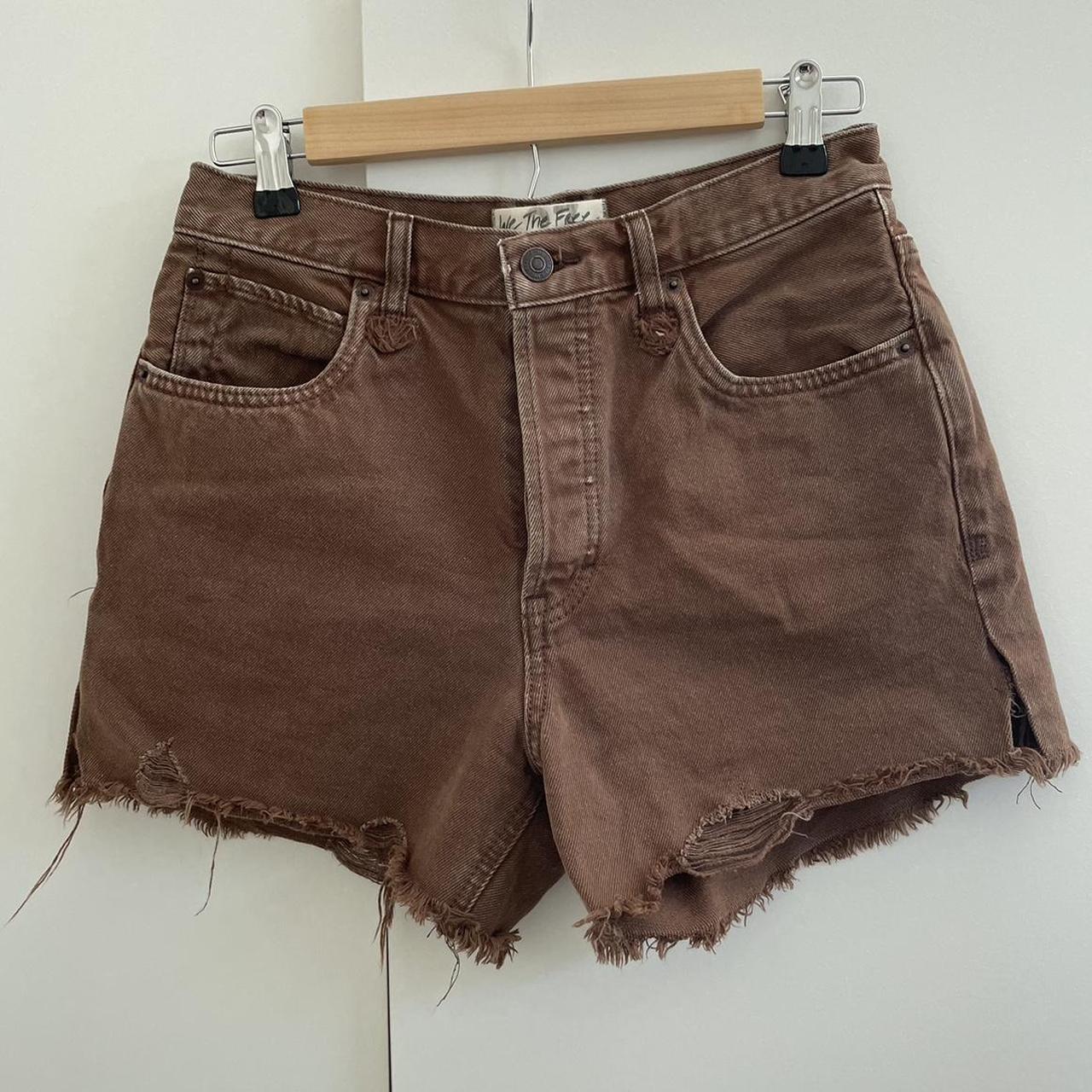 Free People Women's Brown Shorts | Depop