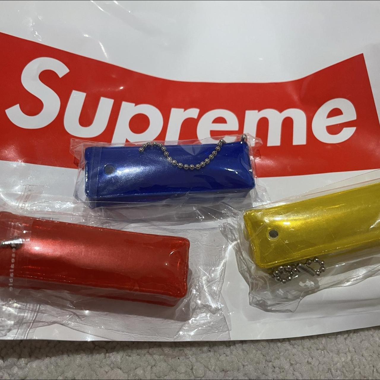 Supreme puffy keychain/ keyring set new in bags rare - Depop