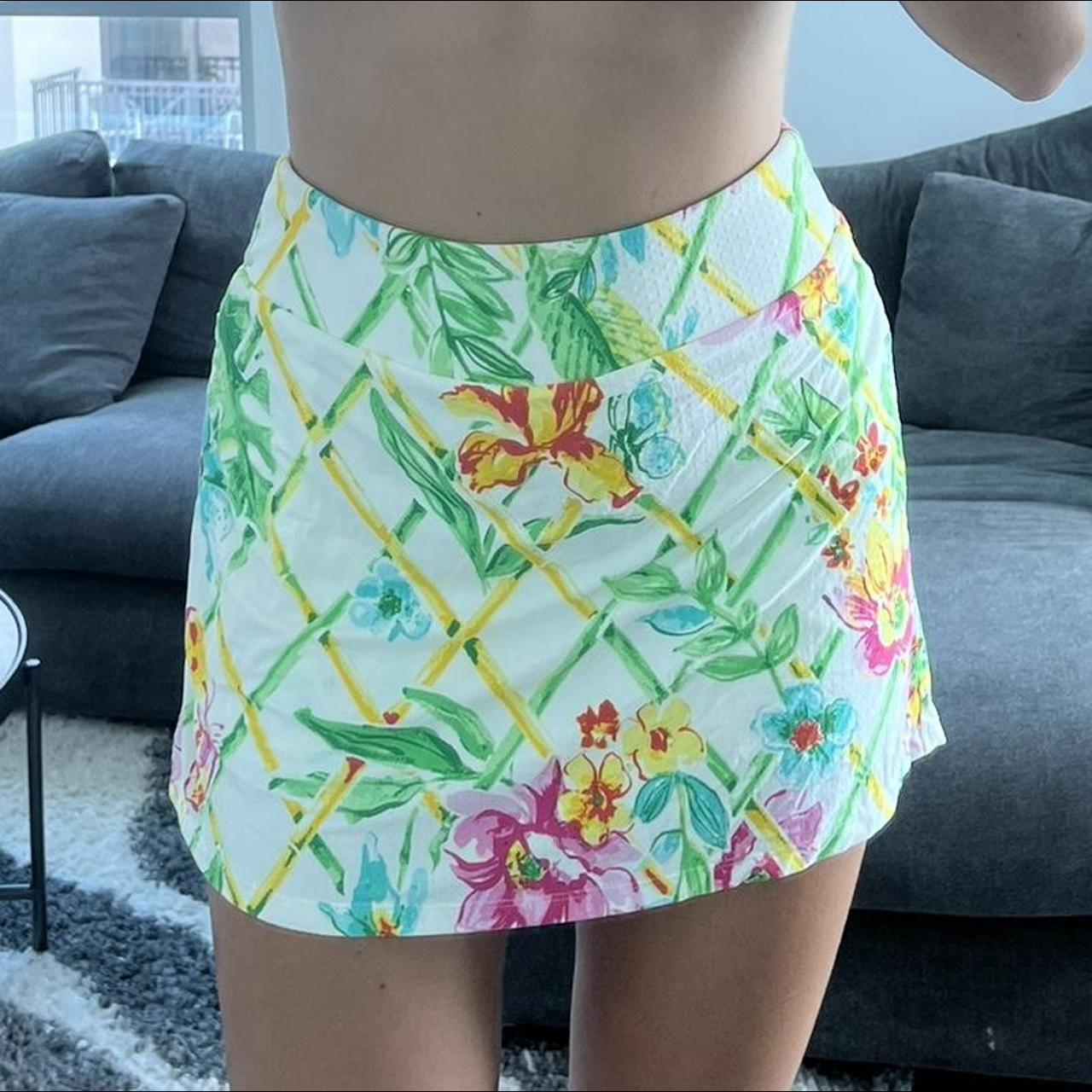 Cutest Floral Golftennis Miniskirt From Gottex Depop