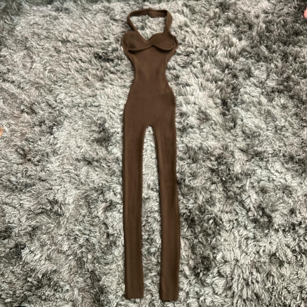 Brown my outfit online full body jumpsuit/bodysuit - Depop