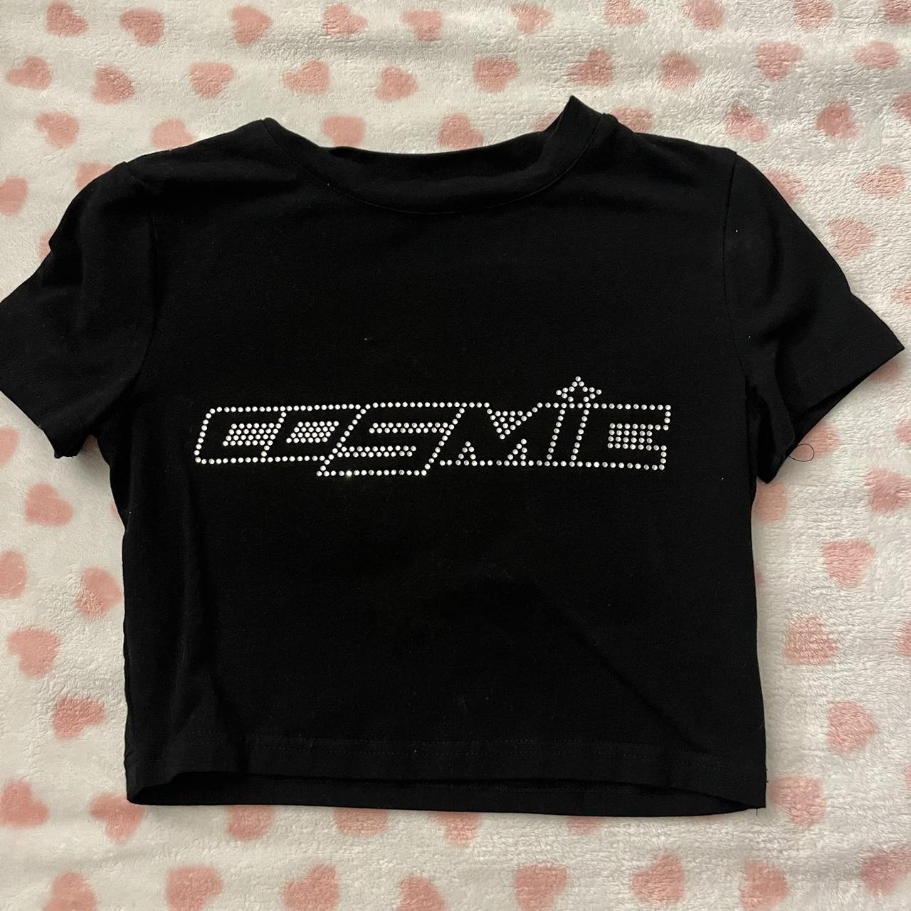 cosmic bedazzled crop top no tag but fits an... - Depop